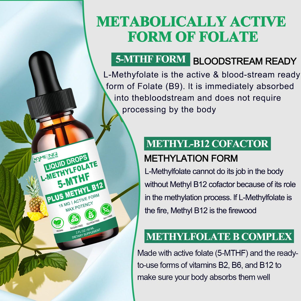 Natural methylfolate for energy support