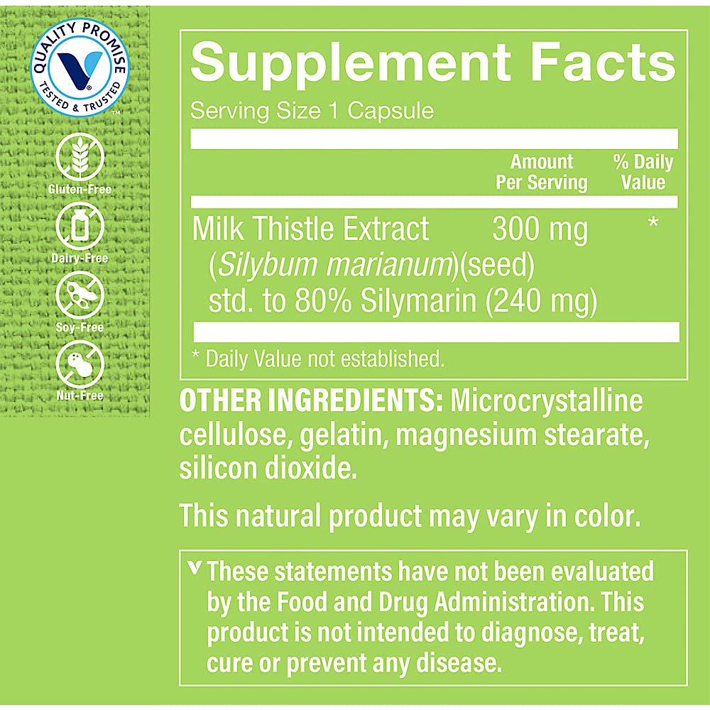 natural milk thistle capsules for detox