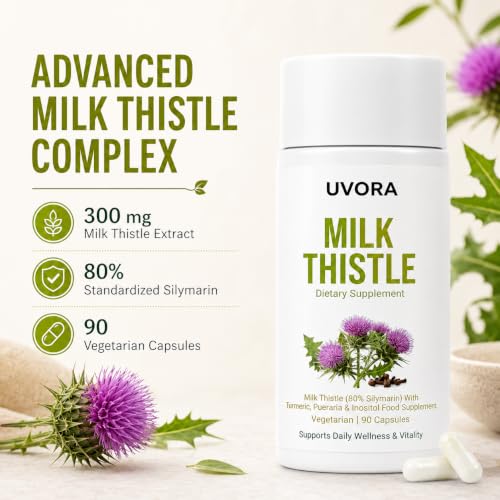 Natural Milk Thistle capsules for wellness