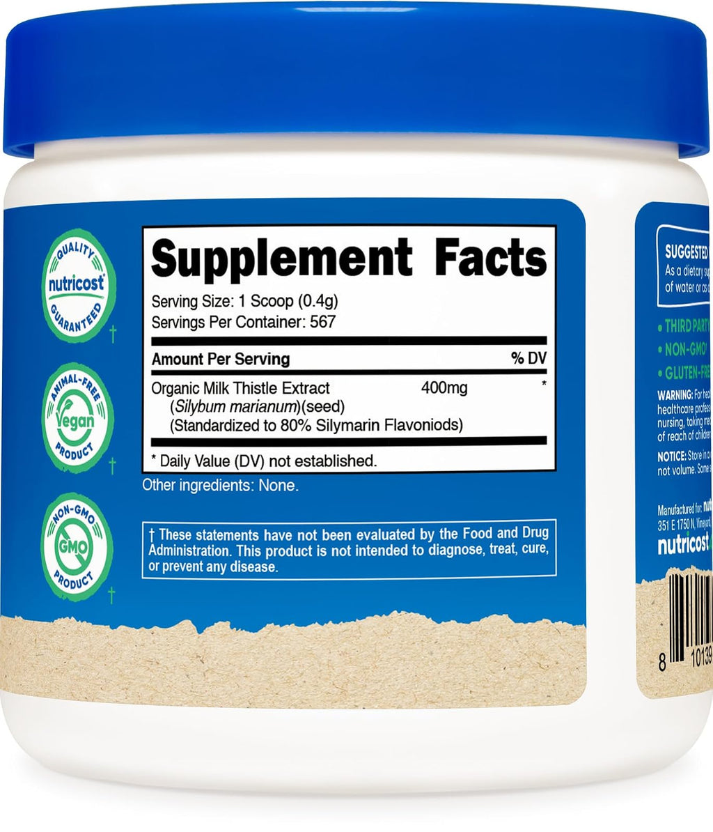 Natural milk thistle extract for wellness