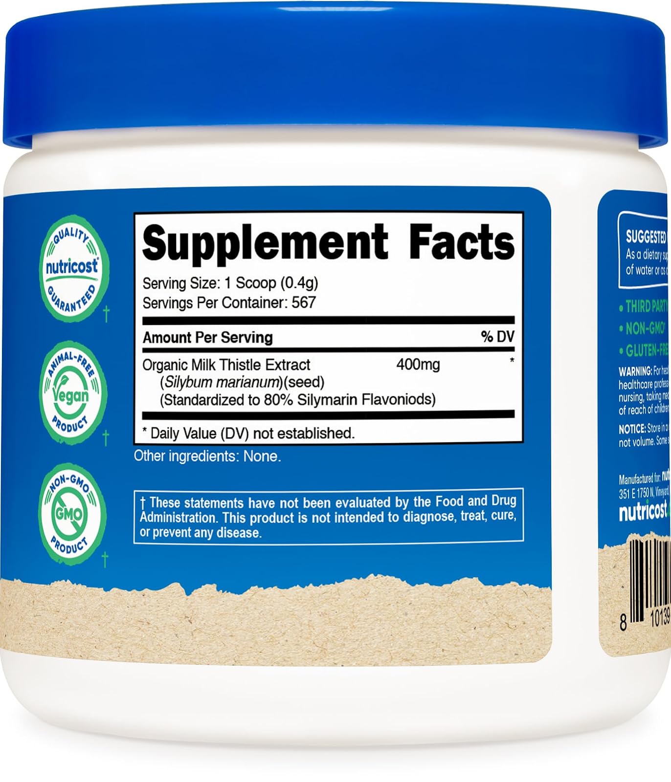 Natural milk thistle extract for wellness