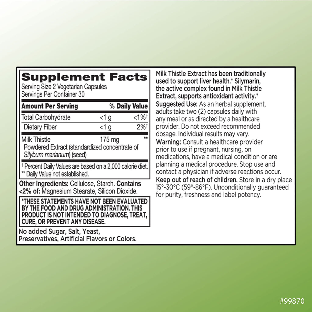 natural milk thistle supplement benefits