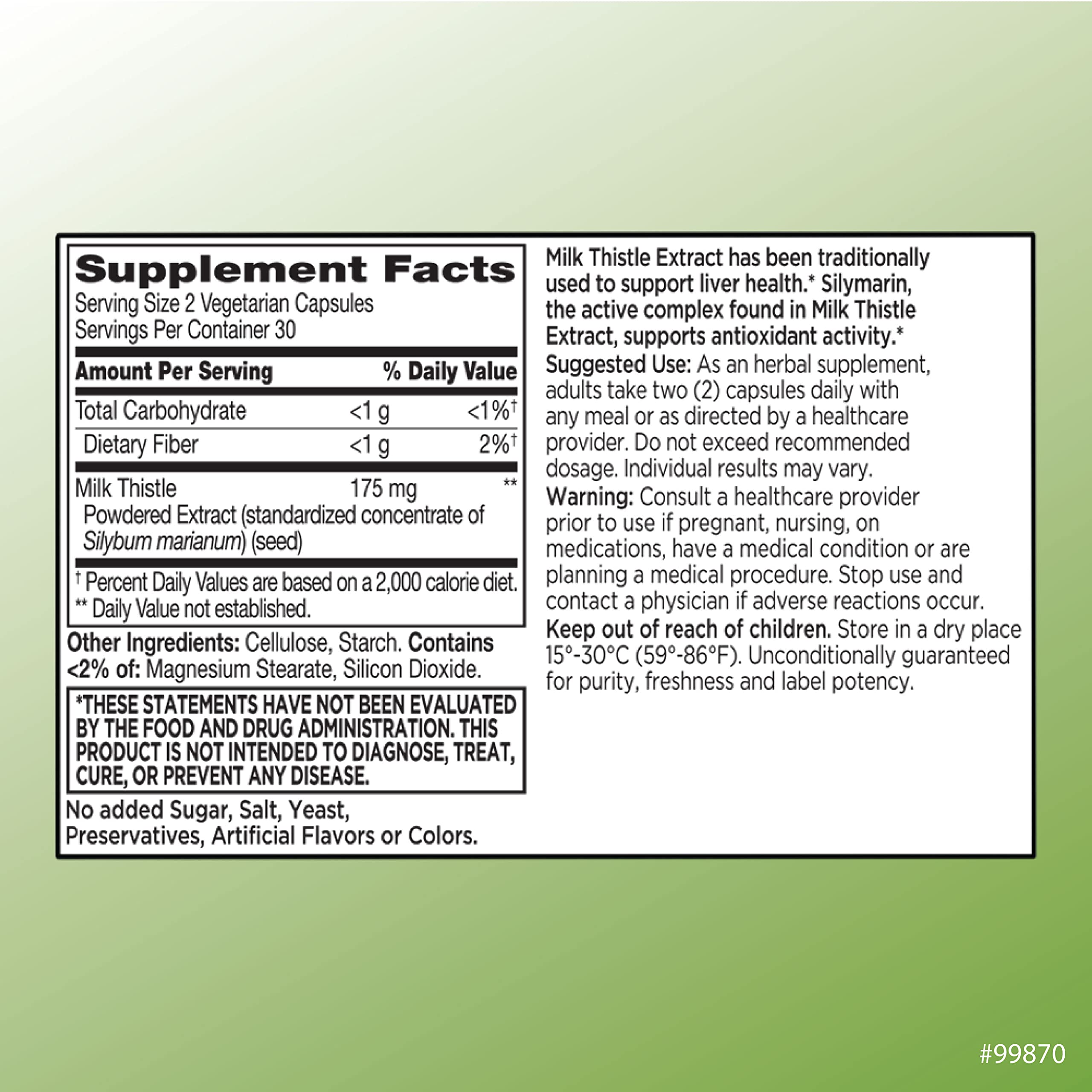 natural milk thistle supplement benefits