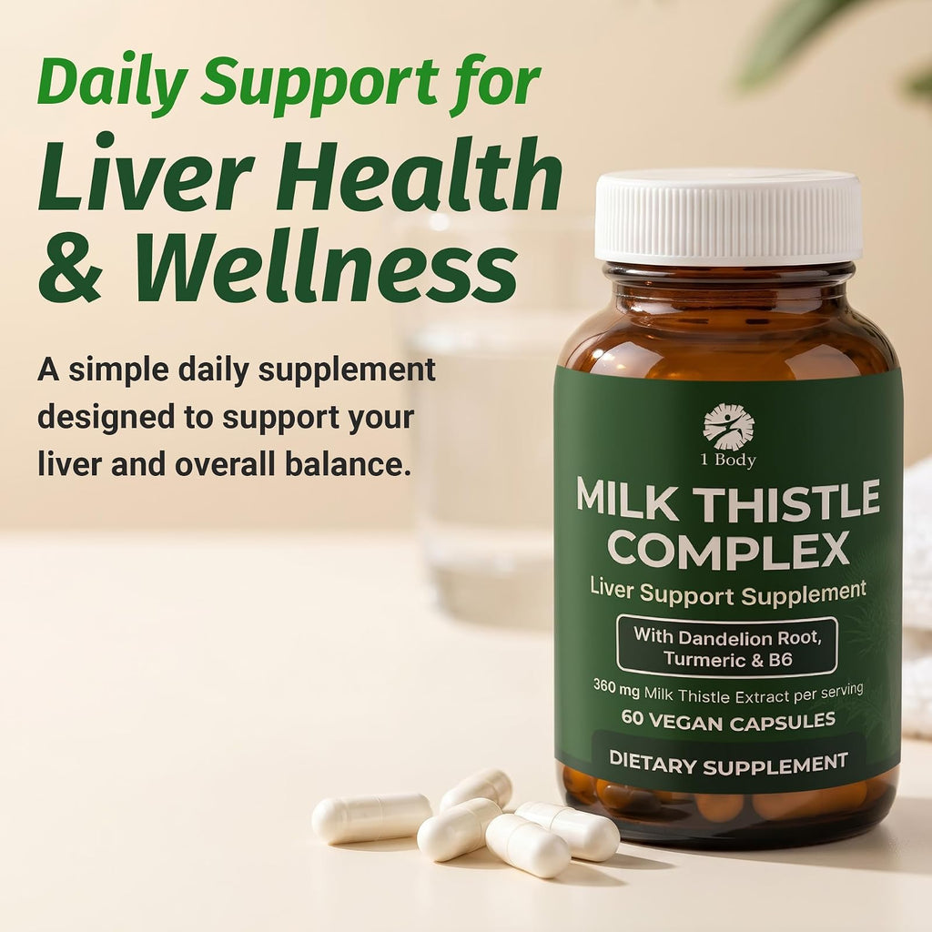 natural milk thistle supplement capsules