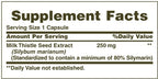 natural milk thistle supplement capsules