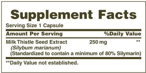 natural milk thistle supplement capsules