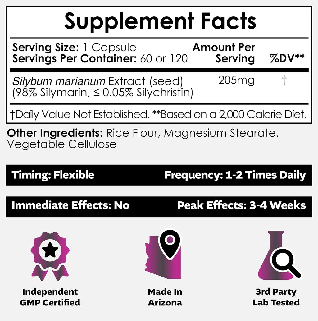 natural milk thistle supplement capsules