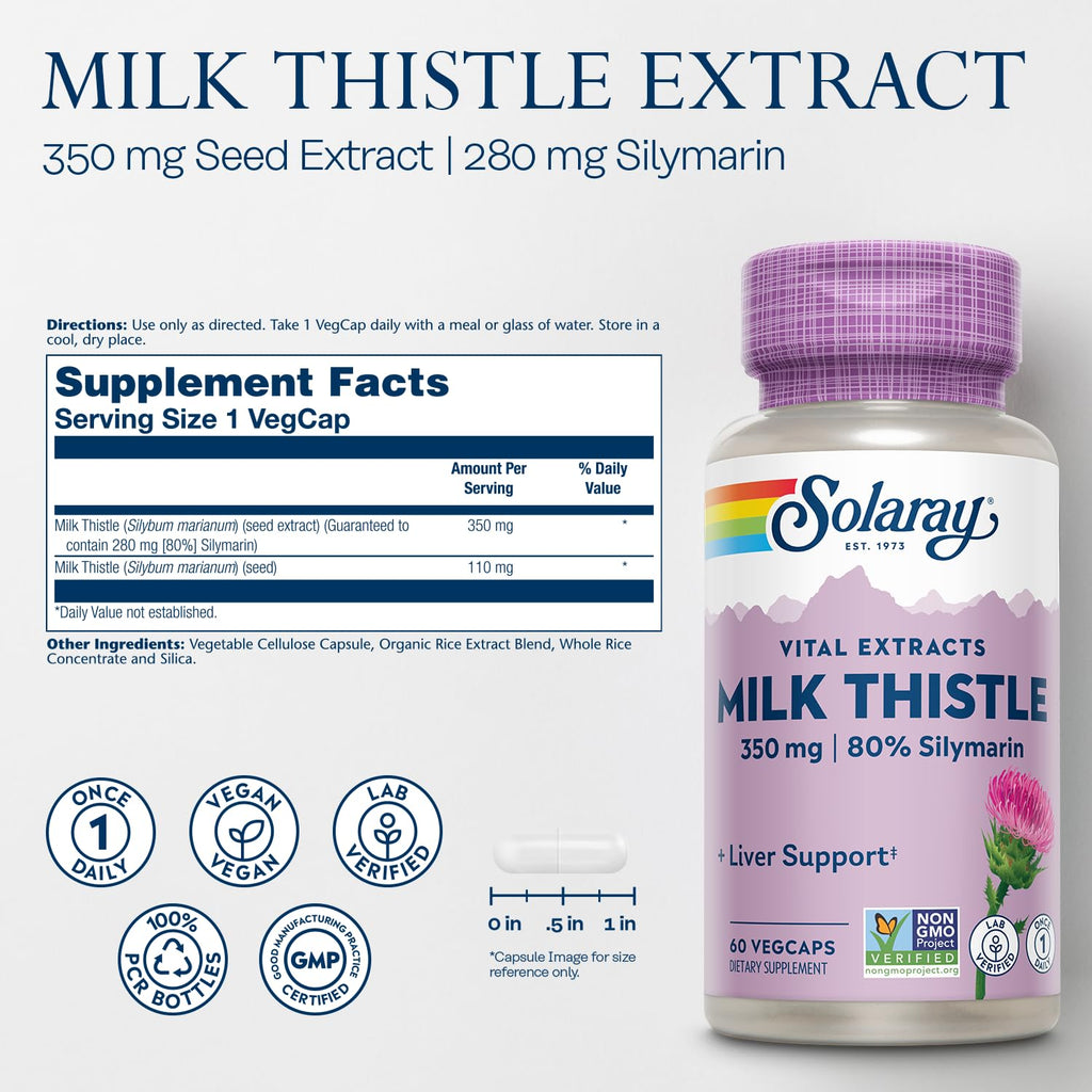 natural milk thistle supplement capsules