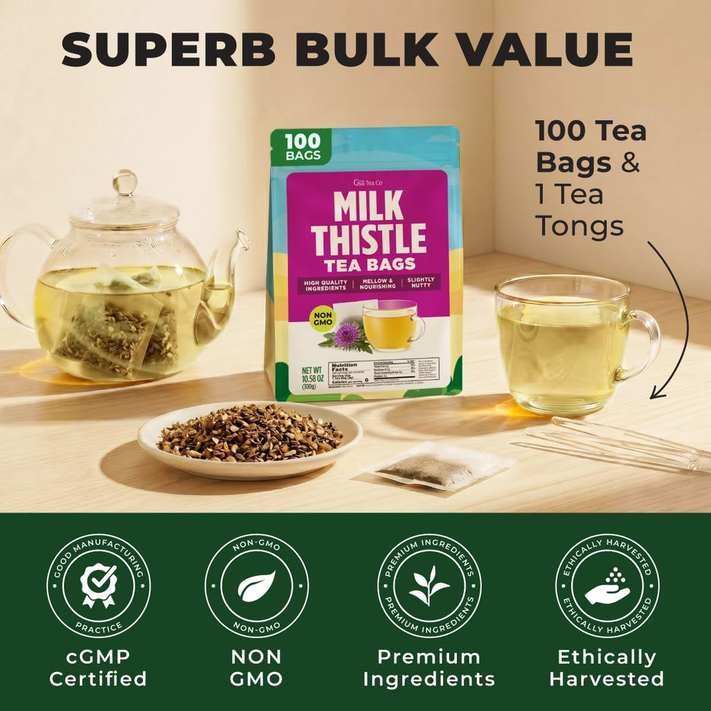 Natural milk thistle tea for relaxation