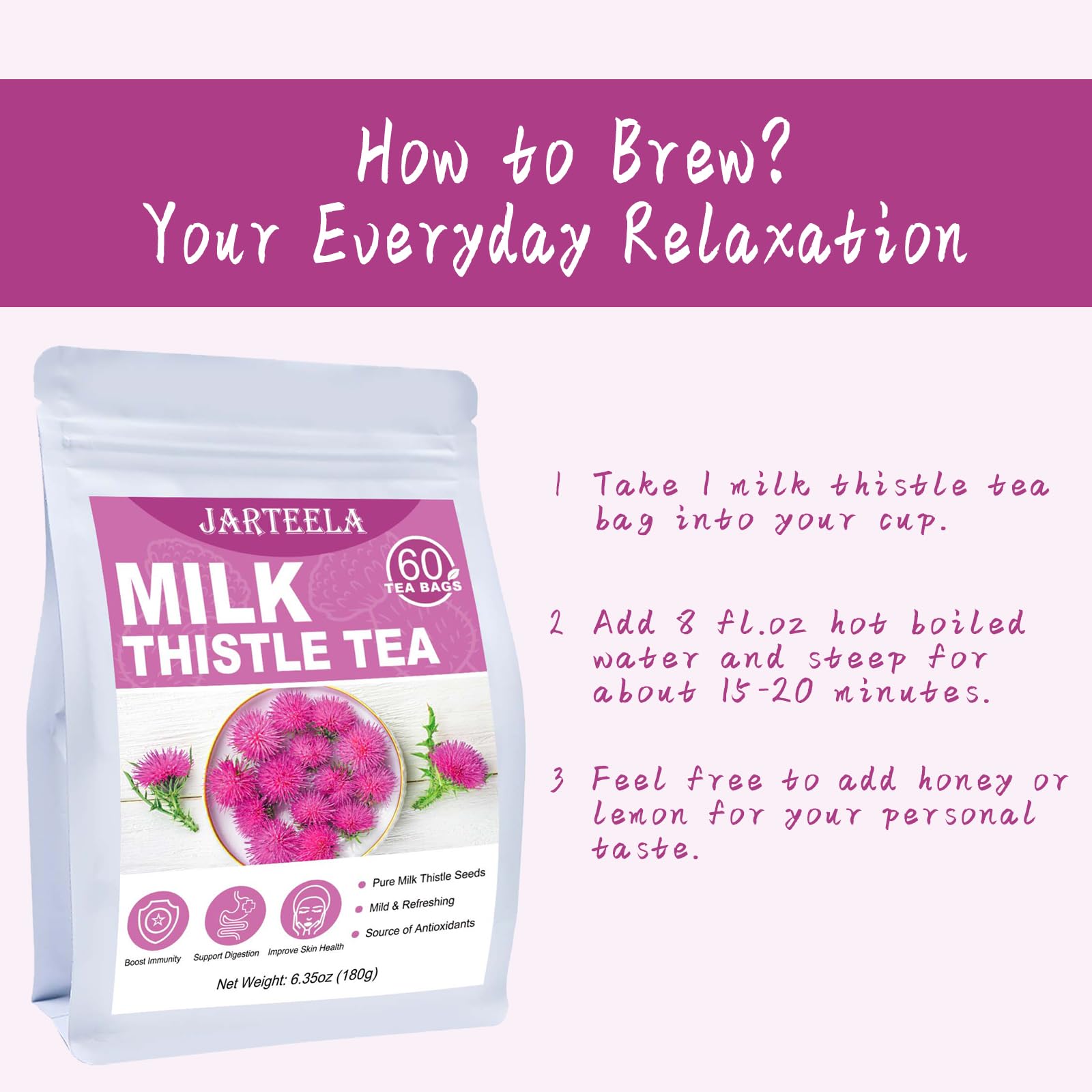 natural Milk Thistle tea for wellness