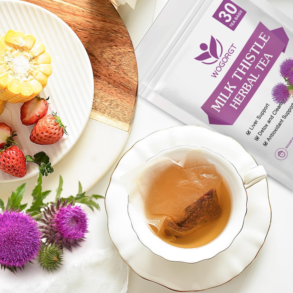 natural milk thistle tea infusion