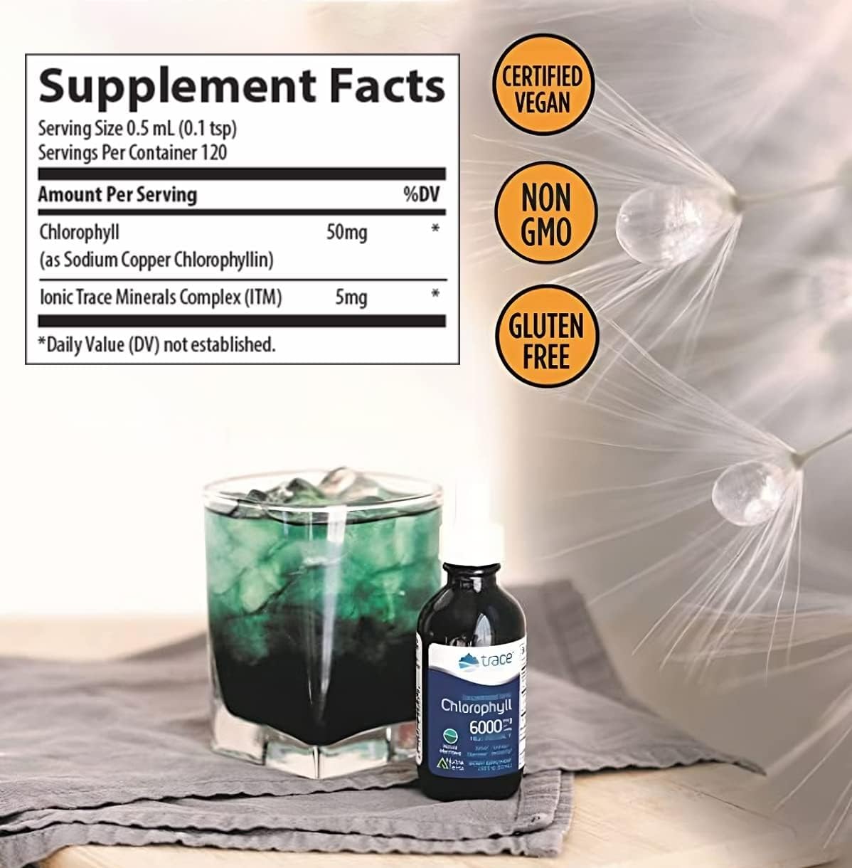 Natural mint chlorophyll supplement 2 oz