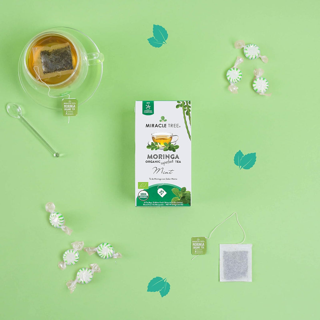 natural mint flavour herbal infusion