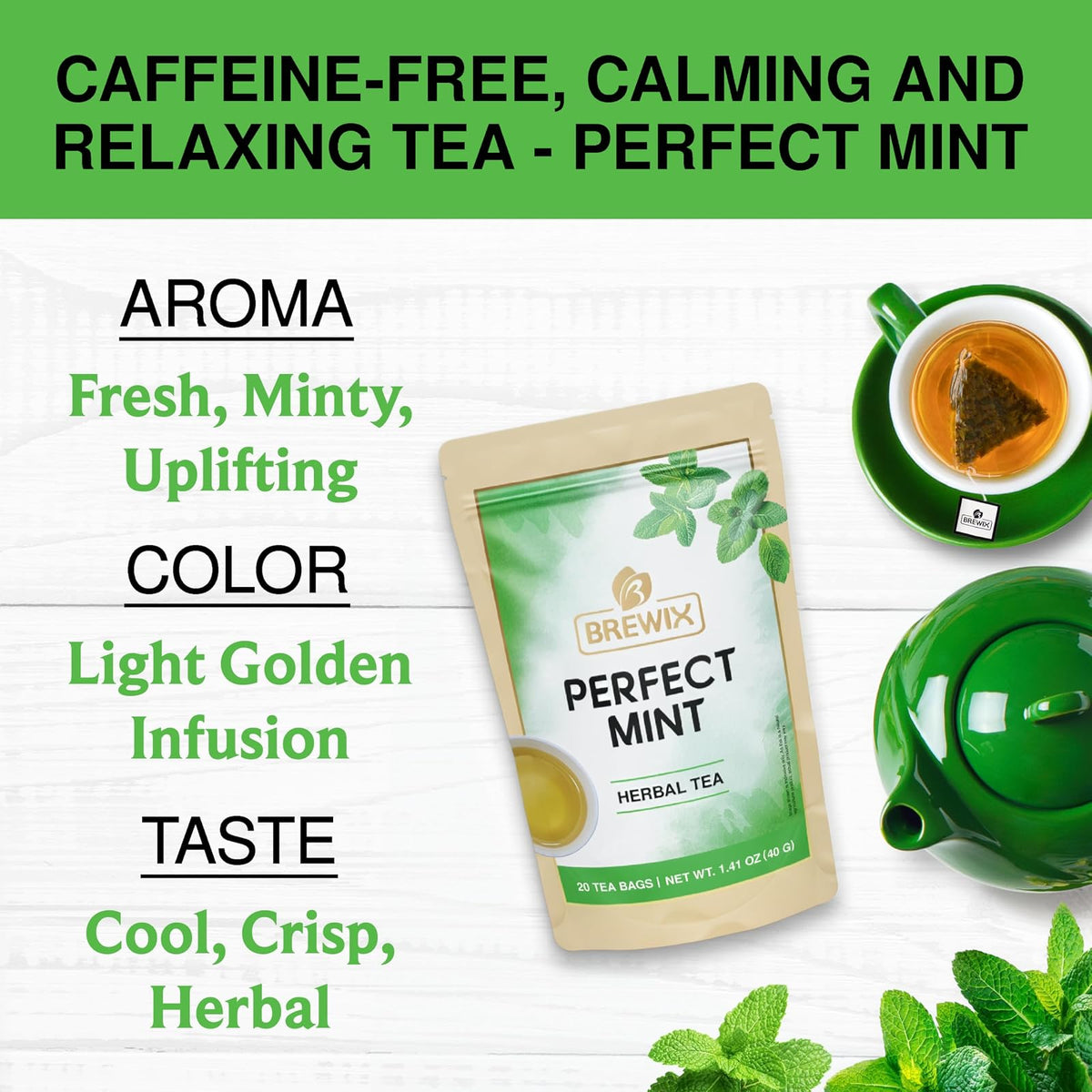 natural mint tea for relaxation