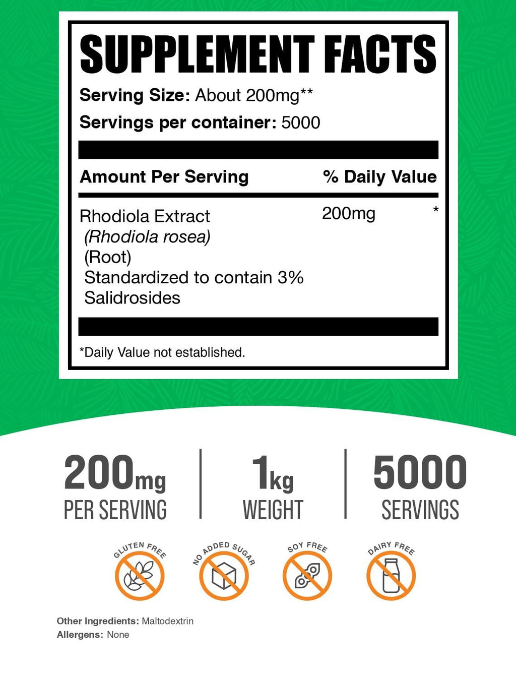 Natural mood booster Rhodiola extract