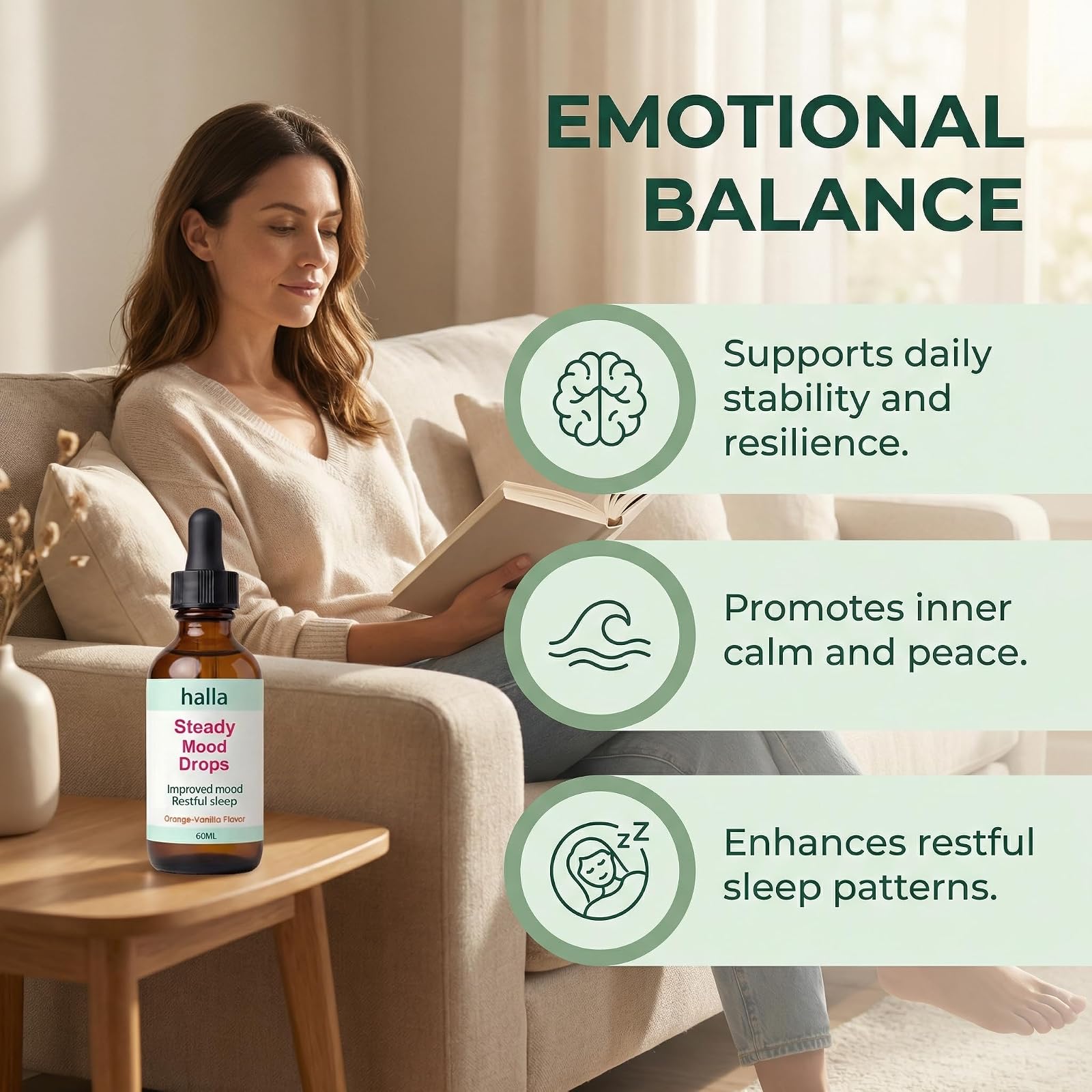 Natural mood enhancement with Halla drops