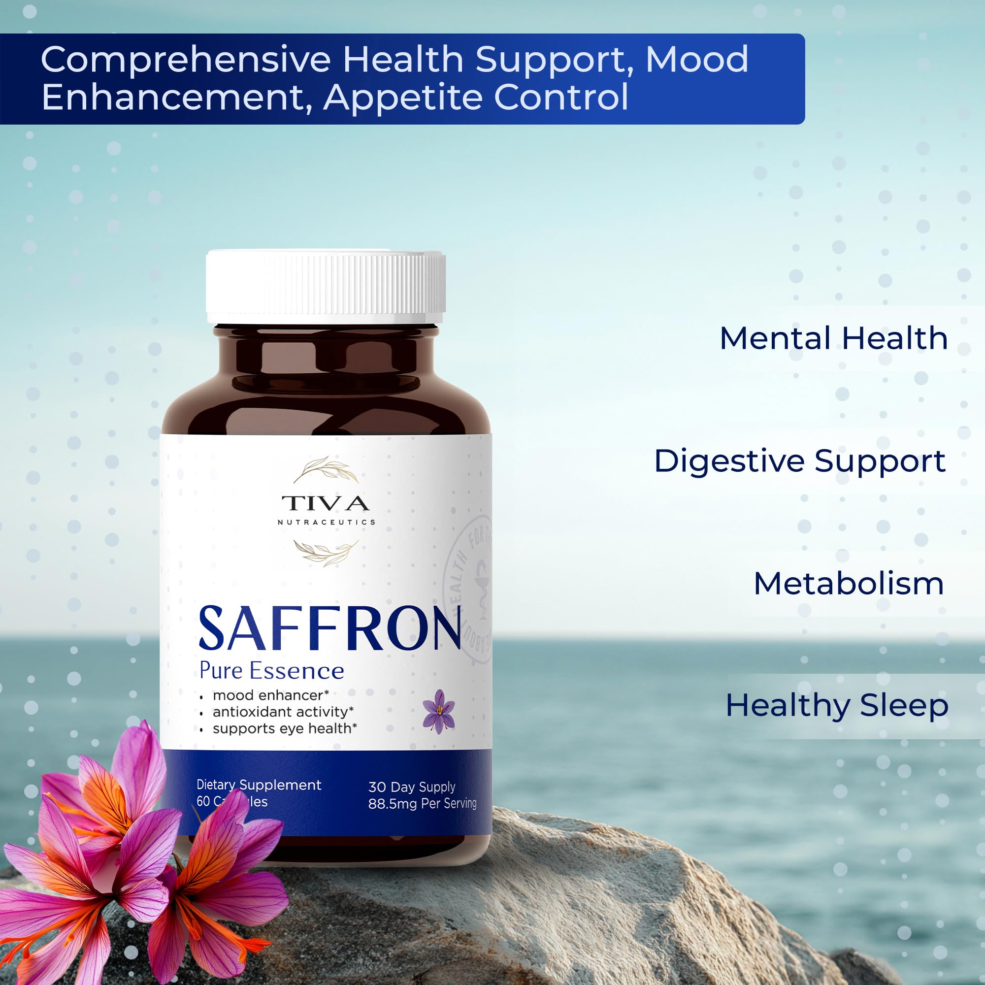 natural mood enhancer with saffron capsules