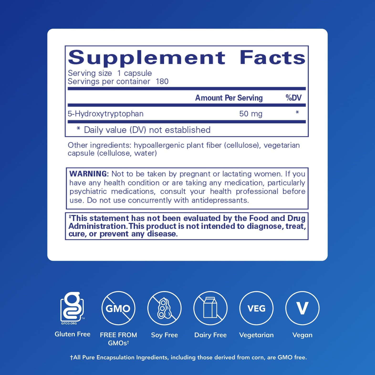Natural mood support 5-HTP supplement