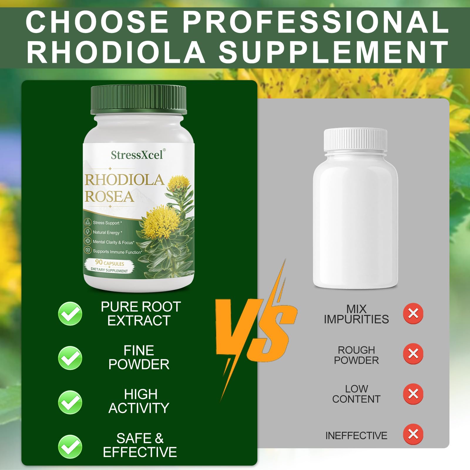 Natural mood support Rhodiola capsules