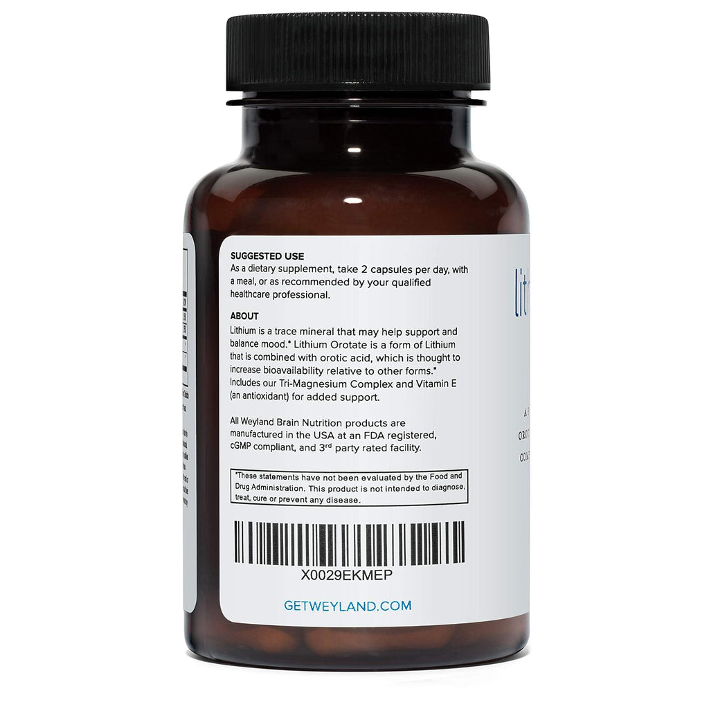 Natural mood support with Lithium Orotate