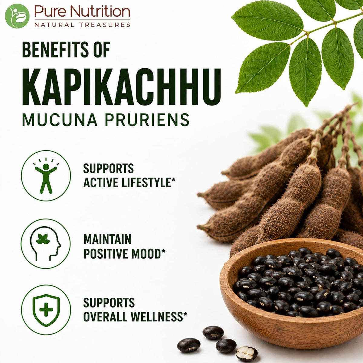 Natural mood support with Mucuna Pruriens