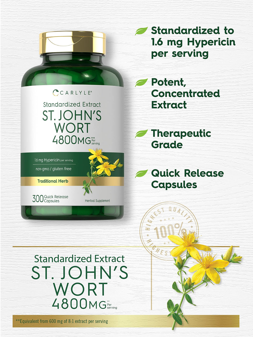 Natural mood support with St John's Wort