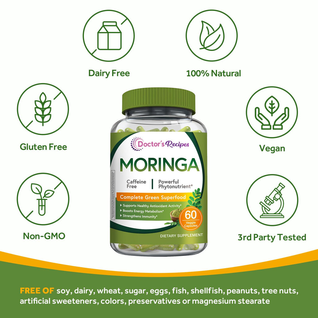 Natural Moringa capsules for vitality