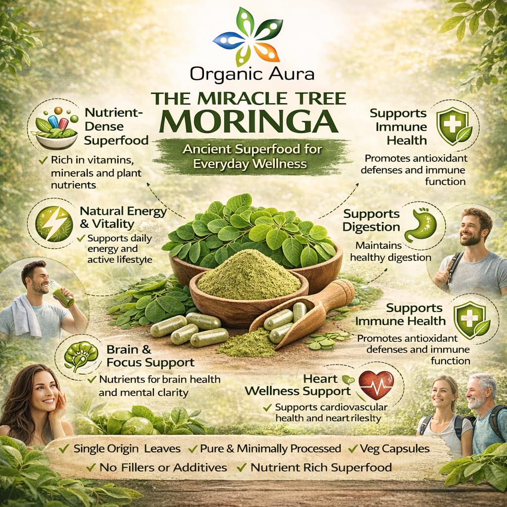 Natural Moringa capsules for vitality