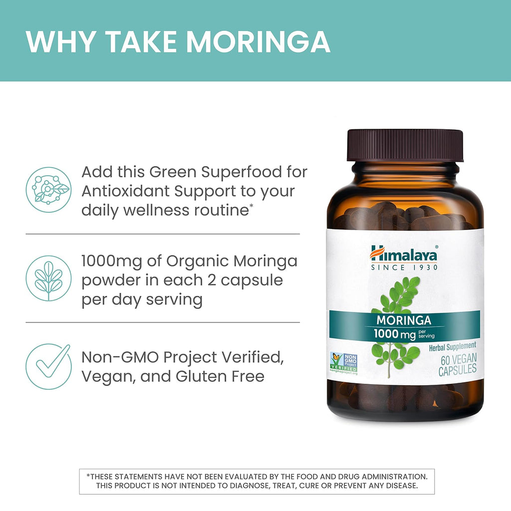 Natural moringa capsules for vitality