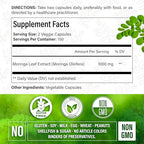 Natural moringa capsules for wellness