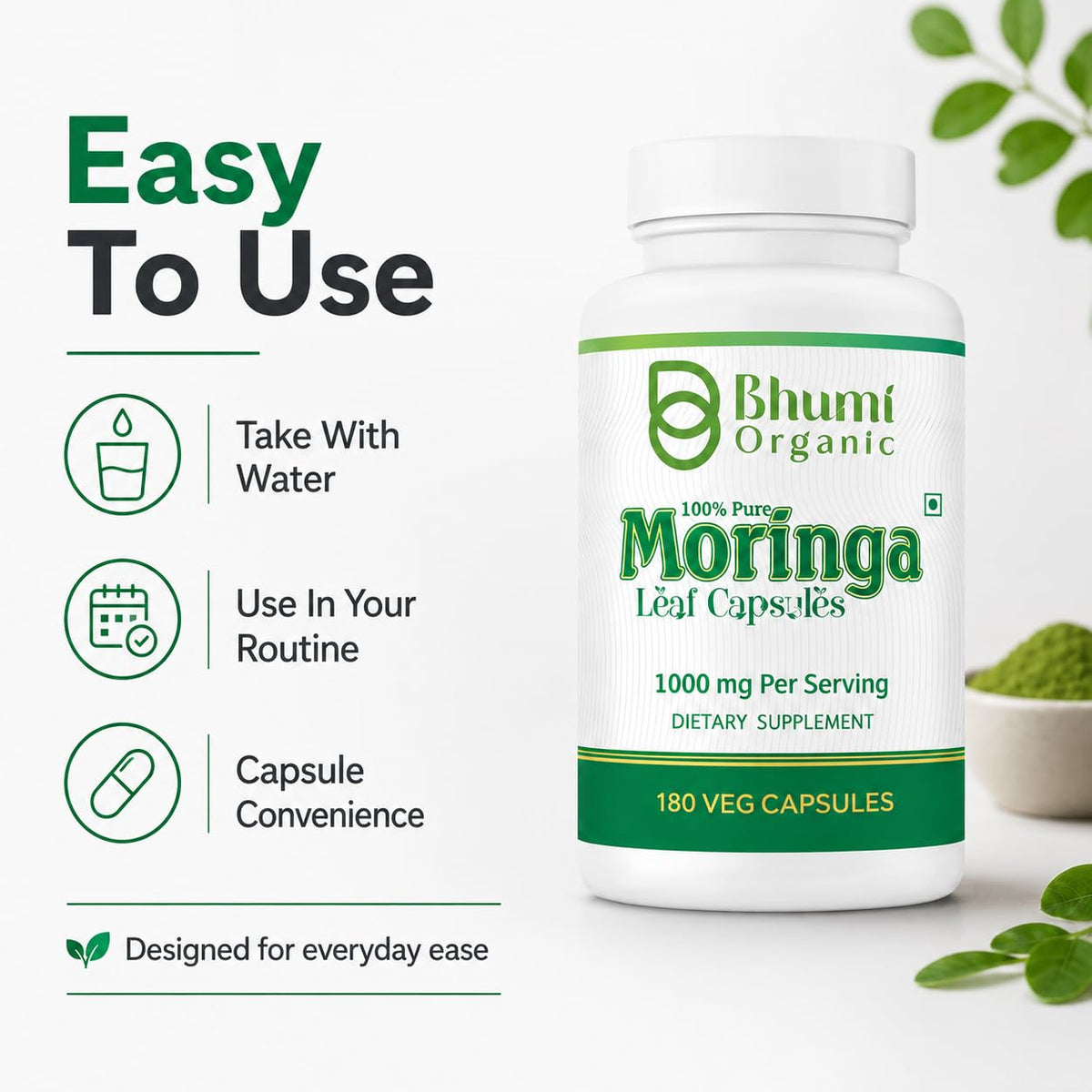 Natural Moringa supplement for vitality