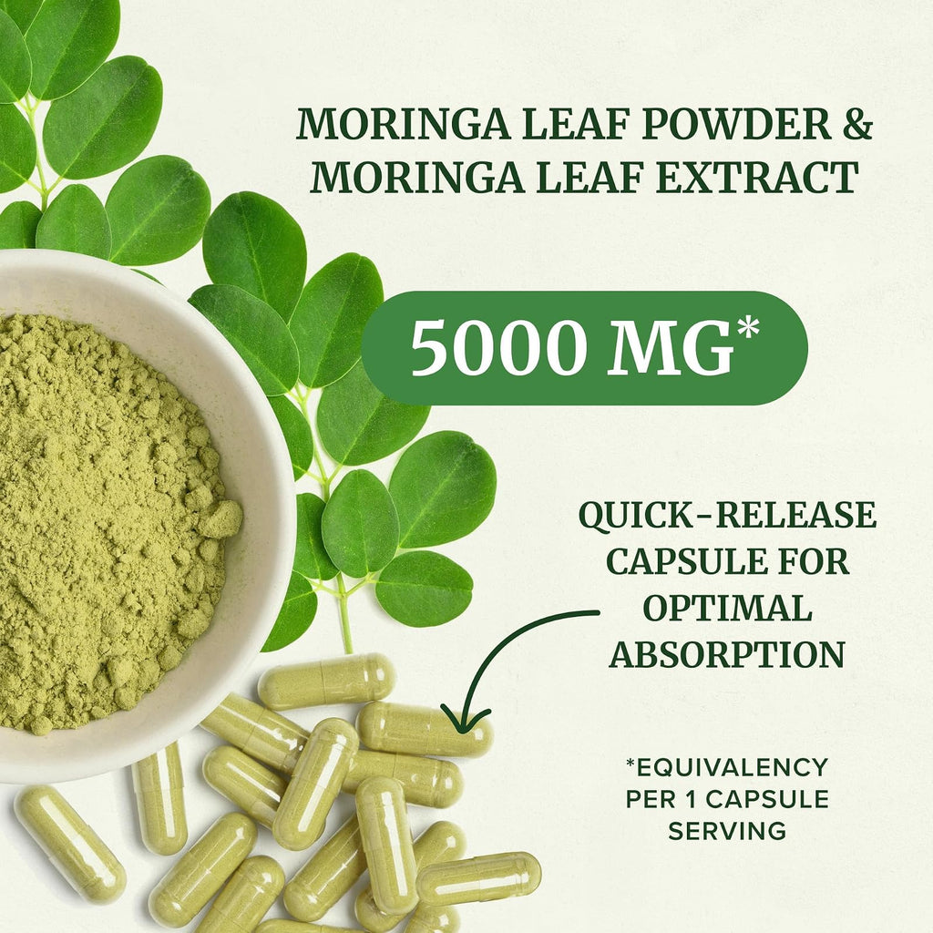 Natural moringa supplement for wellness