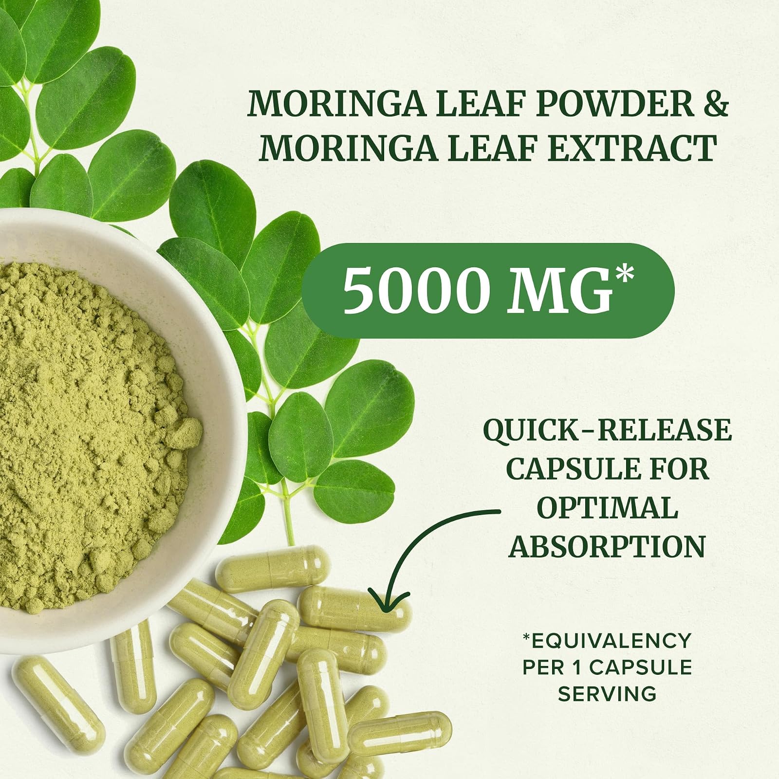 Natural moringa supplement for wellness
