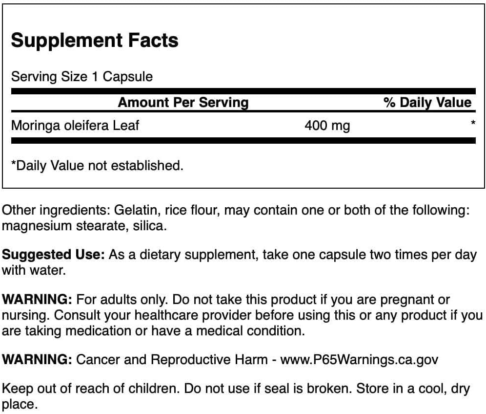 natural moringa supplement for wellness