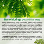Natural moringa supplement for wellness