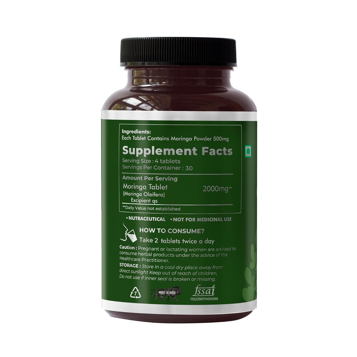 Natural Moringa tablets for daily nutrition
