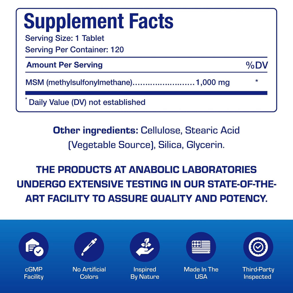 Natural MSM for inflammation relief