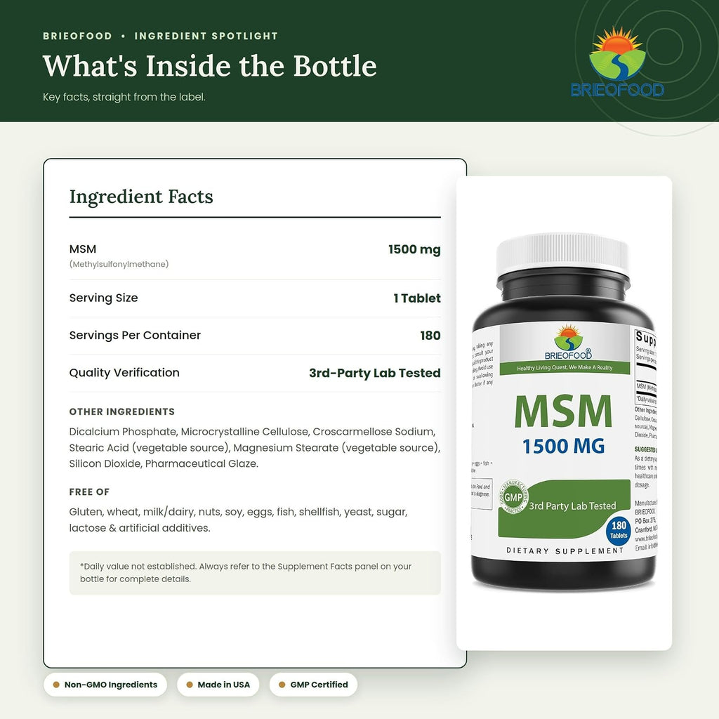 Natural MSM for inflammation relief