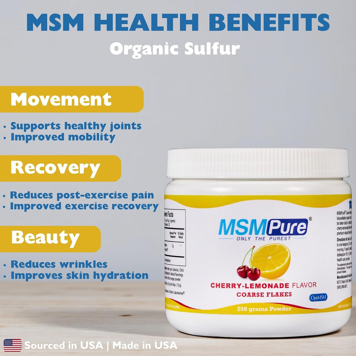 Natural msm powder for better sleep