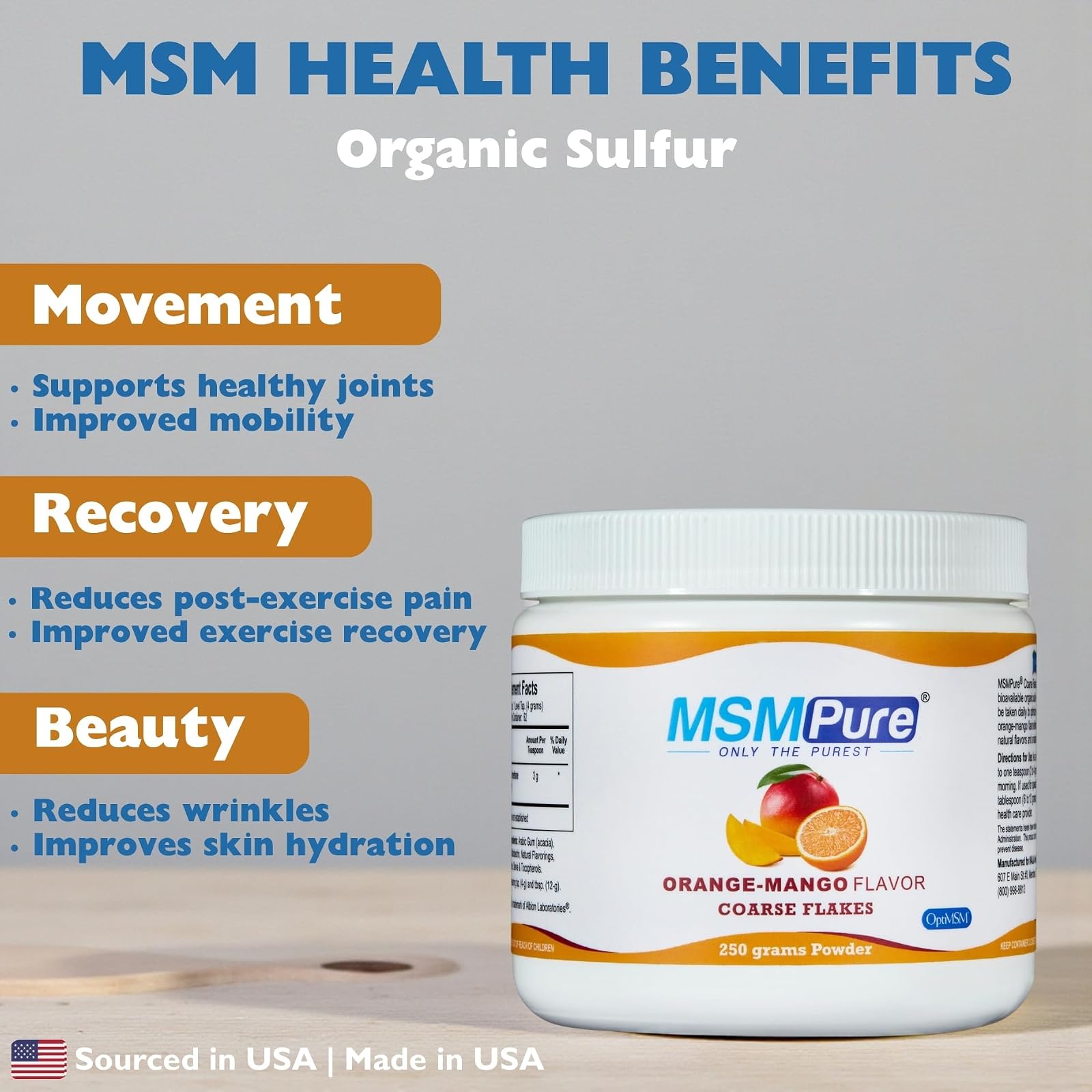 Natural MSM powder for better sleep
