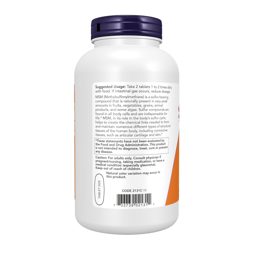 Natural MSM supplement for inflammation relief
