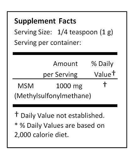 Natural MSM supplement for inflammation relief