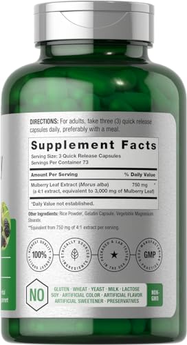 Natural mulberry leaf extract capsules