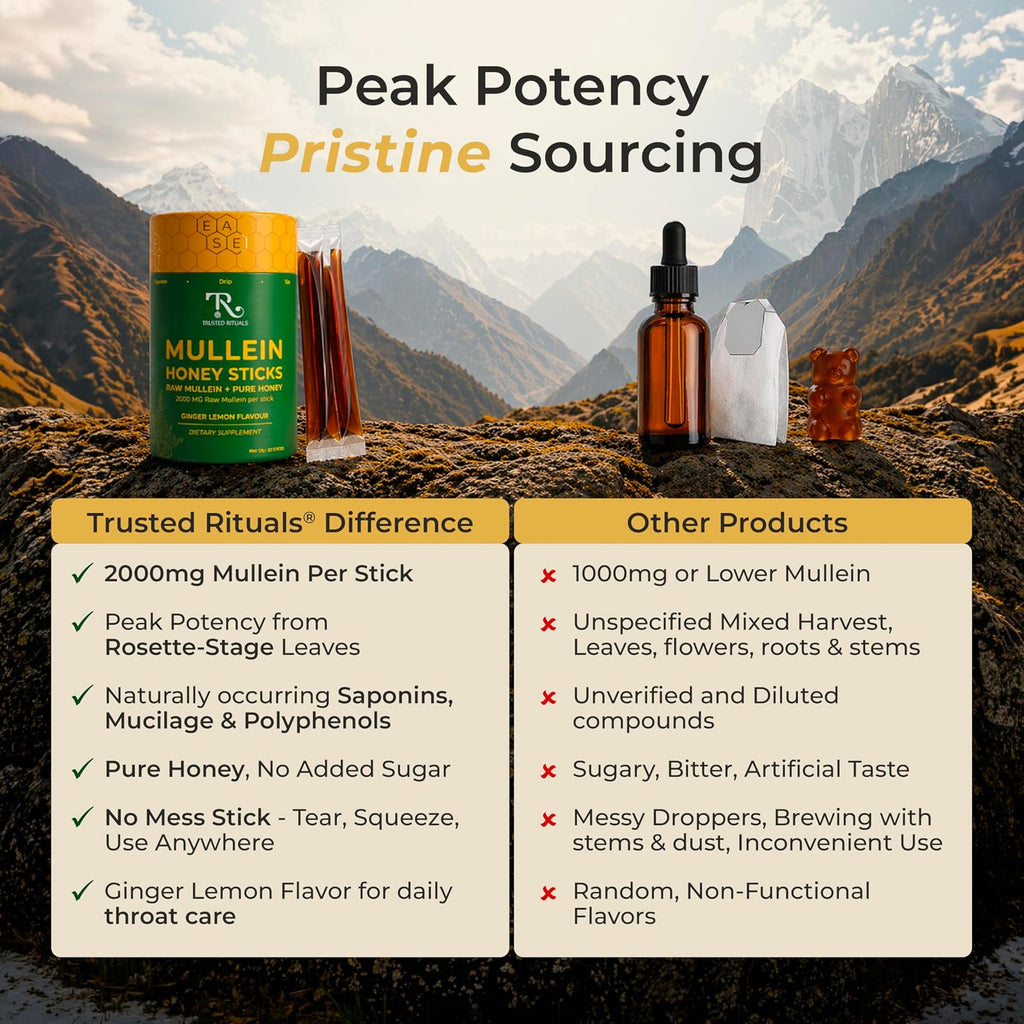 Natural Mullein extract honey sticks