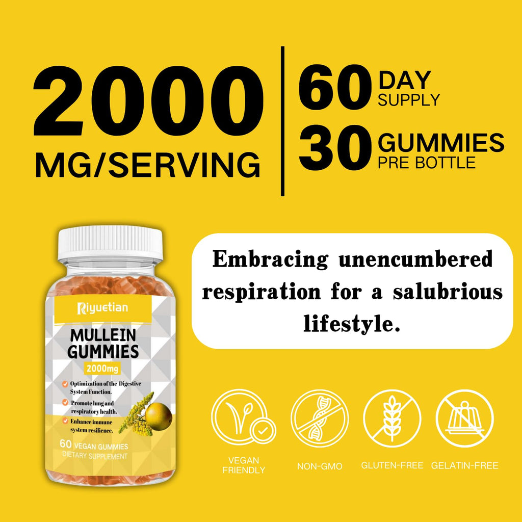 Natural Mullein gummies for easy digestion
