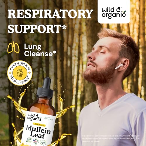 Natural mullein leaf liquid supplement