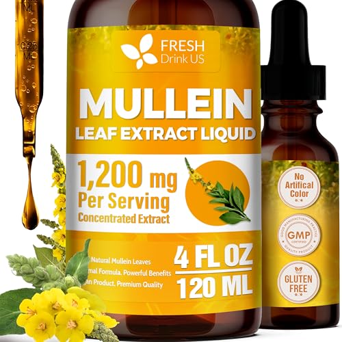 Natural mullein liquid herbal remedy