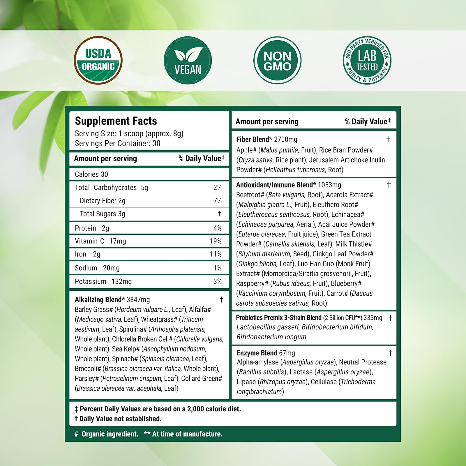 Natural multivitamin for daily energy