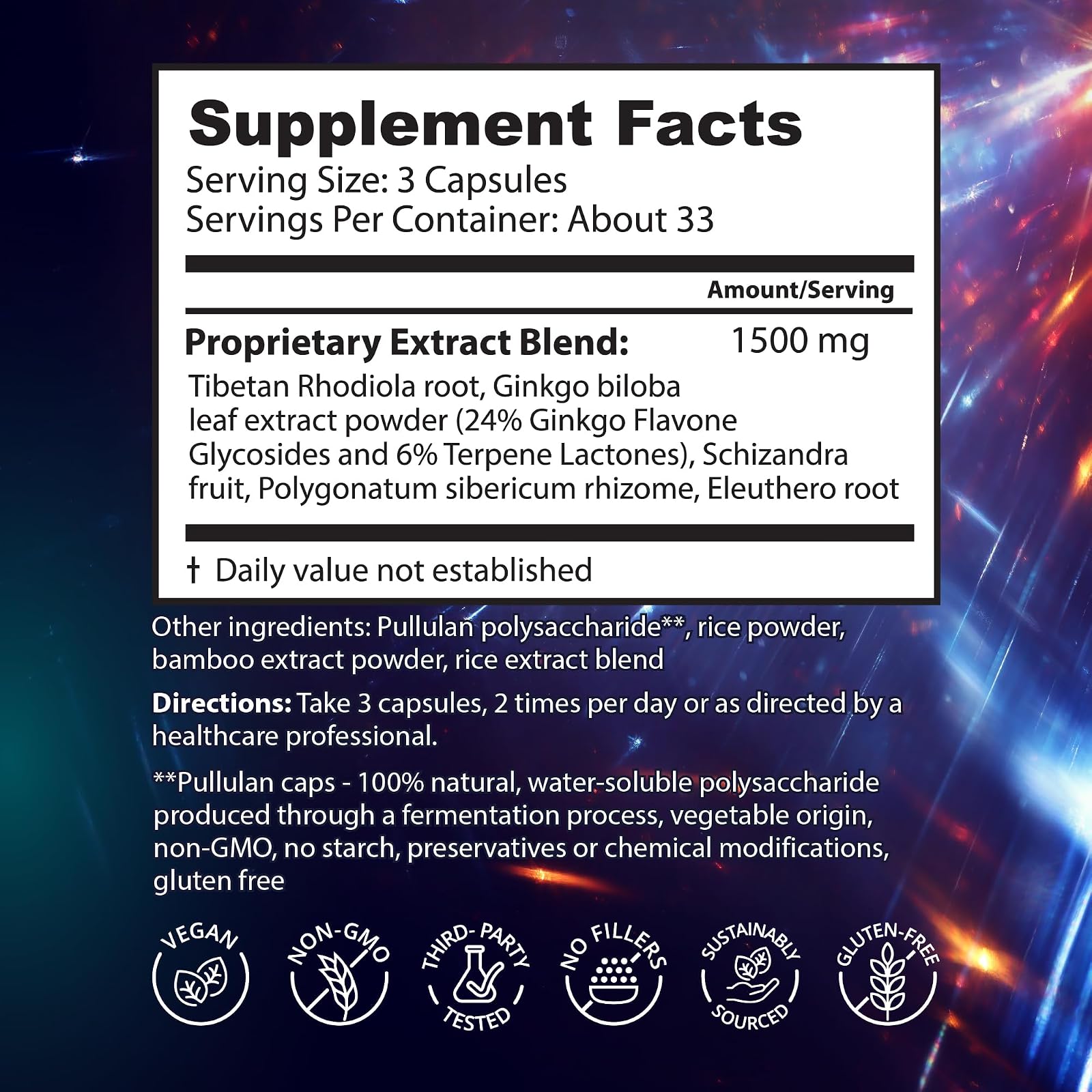 Natural multivitamin for stress relief