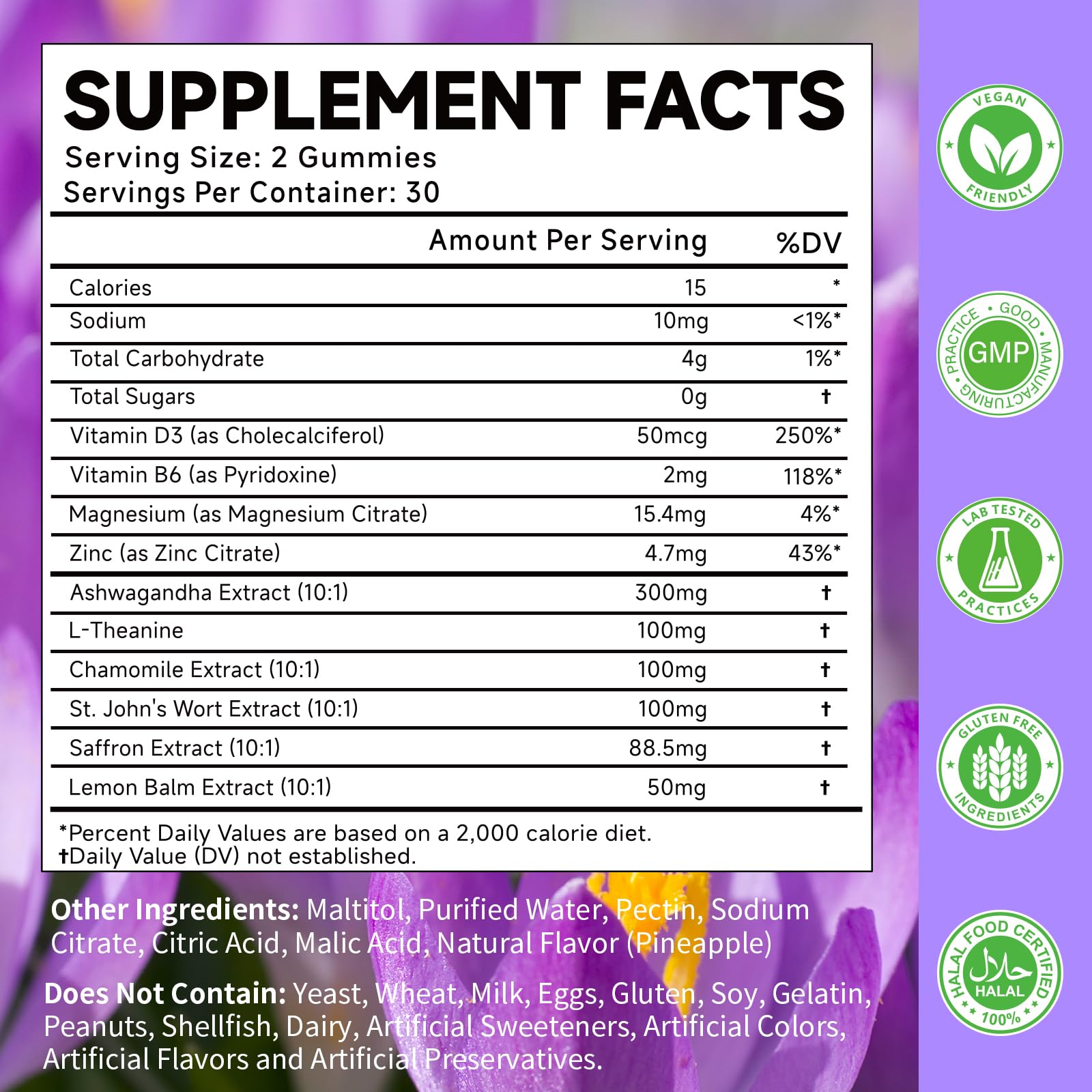 Natural multivitamin gummy for women